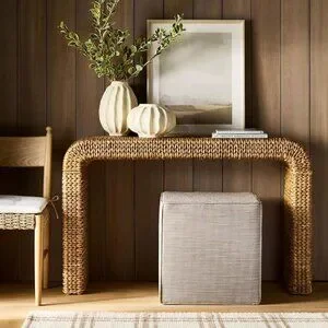 Studio McGee | Accents | Lynwood Cube Ottoman Tan Checkered Footstool ...